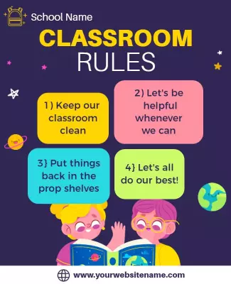 Classroom Rules Poster Templates - Free to Edit, Download & Print