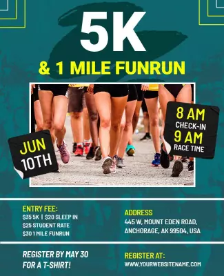 Printable 5k Flyer Templates for Charity Runs & Community Events