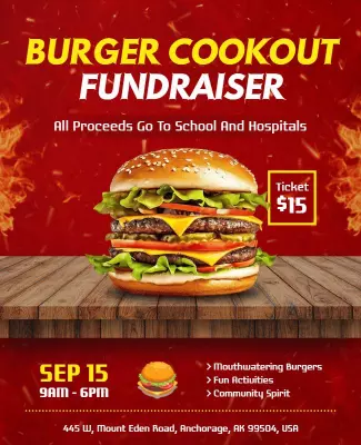 Cookout Flyer Templates – Editable & Printable | DesignWiz
