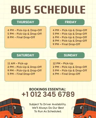 Schedule Flyer Templates - Free, Editable & Print-Ready