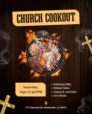Cookout Flyer Templates – Editable & Printable | DesignWiz