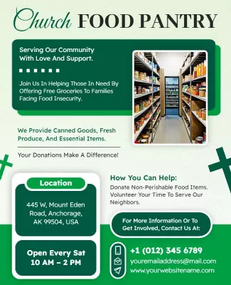 Free Food Pantry Flyer Templates for Events & Donations