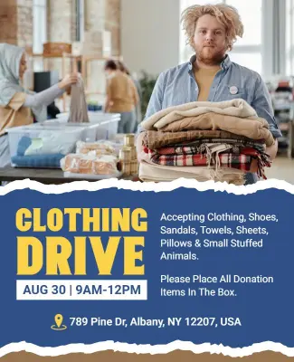 Clothing Drive Flyer Templates | Ready to Customize & Print