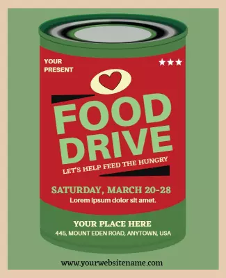 Food Drive Flyer Templates | Edit, Download & Print Easily
