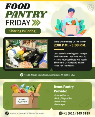 Free Food Pantry Flyer Templates for Events & Donations