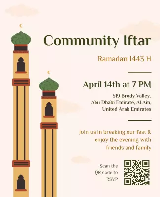 Free customizable Iftar Flyer Templates | DesignWiz
