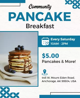 Printable Pancake Flyer Templates for Fundraisers & Breakfasts