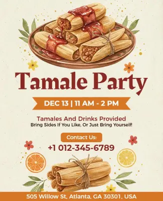 Free Tamales Flyer Templates for Restaurant Specials & Festivals
