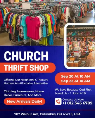 Free Editable Thrift Flyer Templates | DesignWiz