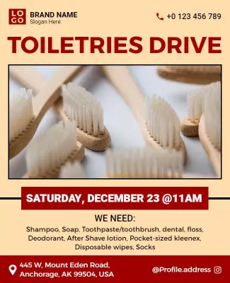 customizable Toiletry Drive Flyer Templates | DesignWiz
