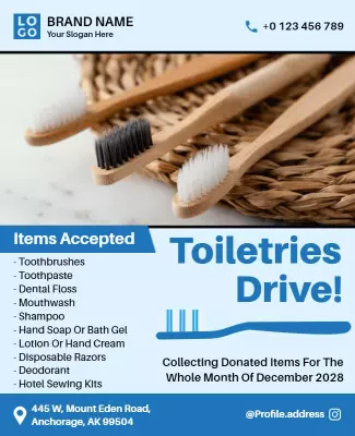 customizable Toiletry Drive Flyer Templates | DesignWiz