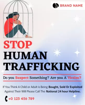 Human Trafficking Poster Templates for Awareness Campaign