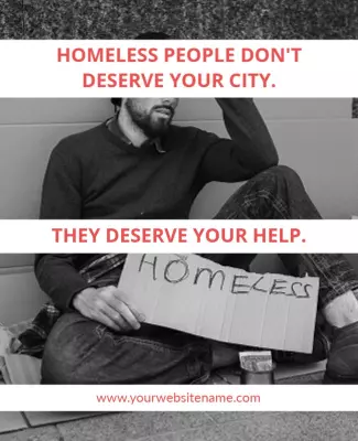 Homelessness Poster Templates | Free, Editable & Print-Ready