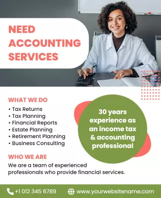 Free Accounting Flyer Templates for Tax & Bookkeeping