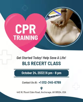 CPR Flyer Templates for First Aid Training and Classes