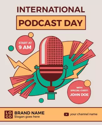 Podcast Poster Templates | Editable, Printable & Trending Designs