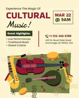 Online Cultural Flyer Templates for Festivals & Heritage Events