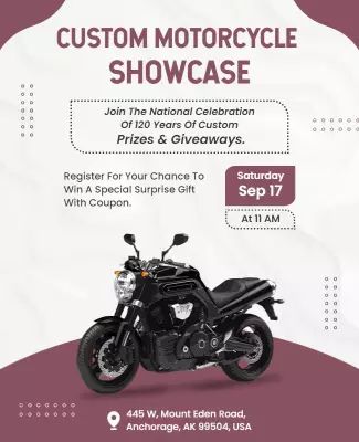Motorcycle Flyer Templates | Edit for Motorbike Events