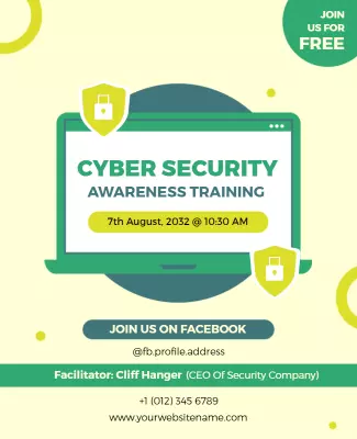 Editable Cyber Security Flyer Templates for Training & Awareness