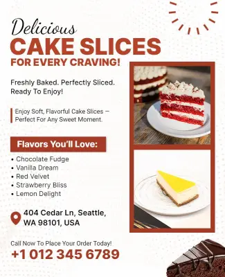 Cake Flyer Templates for Bakery Shops and Home Bakers