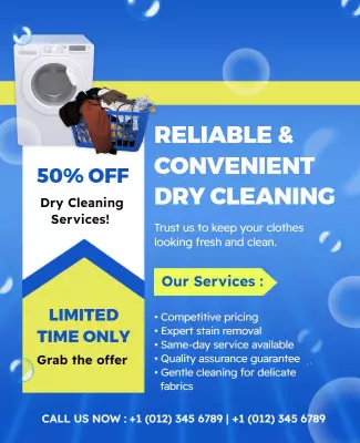 Free Customize Dry Cleaning Flyer Templates | DesignWiz