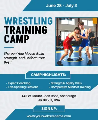 Editable Wrestling Flyer Templates for Competition & Pro Matches