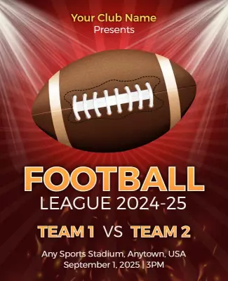 Football Poster Templates | Free to Customize for Tournaments