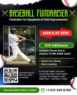 Editable Baseball Flyer Templates for Tryouts & Camps