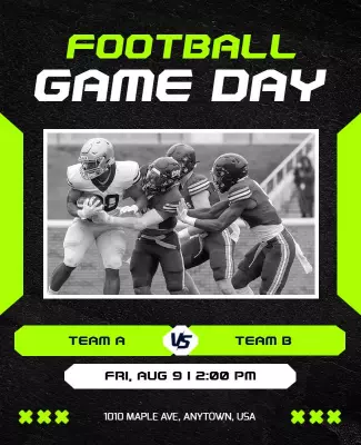 Game Day Poster Templates for Sports Matches, Watch Parties, and Team ...