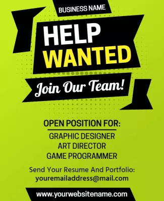 Help Wanted Poster Templates - Edit, Download & Print Online
