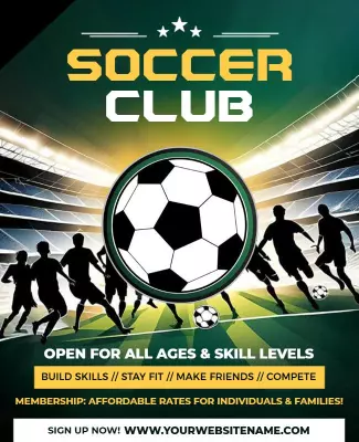 Soccer Poster Templates for Leagues, Clubs, and Tryouts