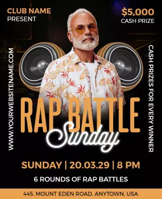 Rap Poster Templates Free to Customize & Easy to Download