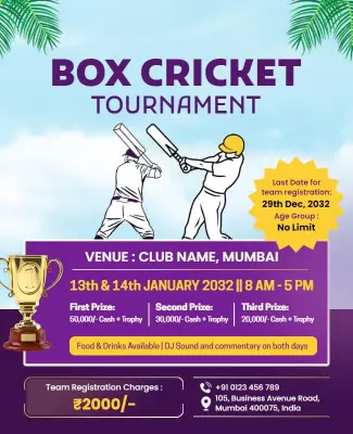 Cricket Poster Templates | Editable, Printable & Trending Designs