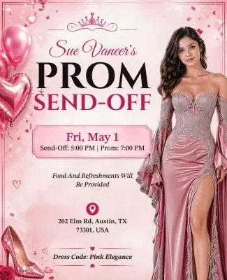 Prom Send Off Flyer Templates | Free, Editable & Ready to Print