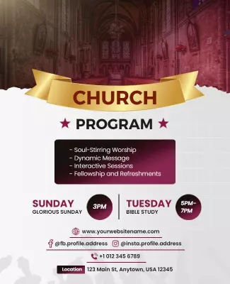 Church Poster Templates | Free to Customize, Download & Print