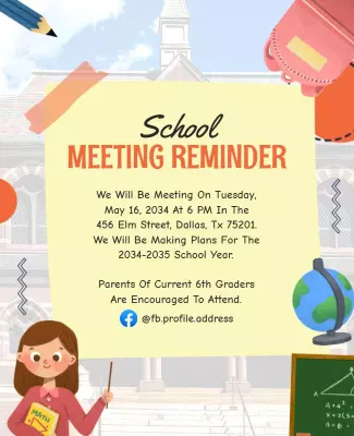 Customizable Reminder Flyer Templates for Meetings & Self-Care