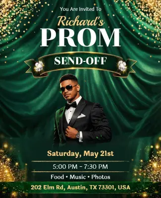 Prom Send Off Flyer Templates | Free, Editable & Ready to Print