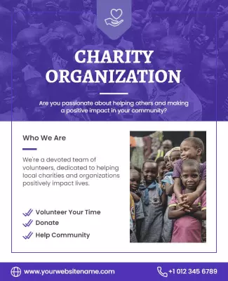 Fundraising Poster Templates for Charities