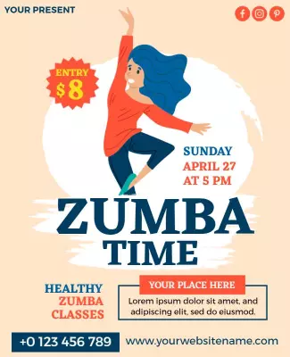Zumba Poster Templates - Free to Edit, Download & Print