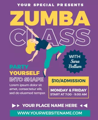 Zumba Poster Templates - Free to Edit, Download & Print