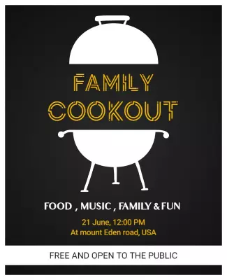 Cookout Flyer Templates – Editable & Printable | DesignWiz
