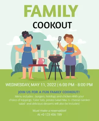 Cookout Flyer Templates – Editable & Printable | DesignWiz