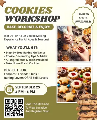 Customizable Cookies Flyer Templates for Bake Sales & Decorating