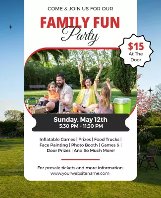 Family Flyer Templates for Storytime, Picnics & Community Events