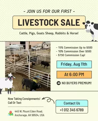 Free Livestock Flyer Templates for Auctions & Feed Sales