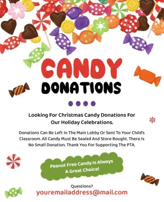 Free Candy Flyer Templates for Donations, Sales & Events