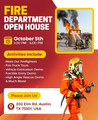 Fire Flyer Templates for Fire Services and Safety Awareness