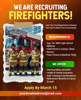 Fire Flyer Templates for Fire Services and Safety Awareness