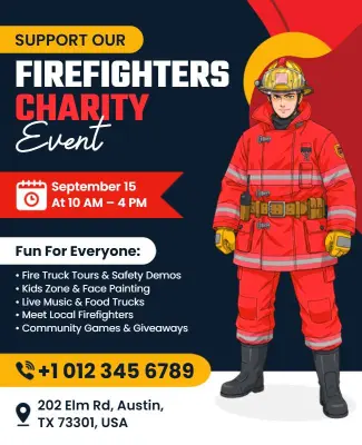 Fire Flyer Templates for Fire Services and Safety Awareness