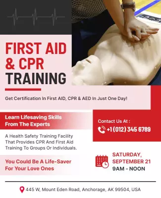 CPR Flyer Templates for First Aid Training and Classes